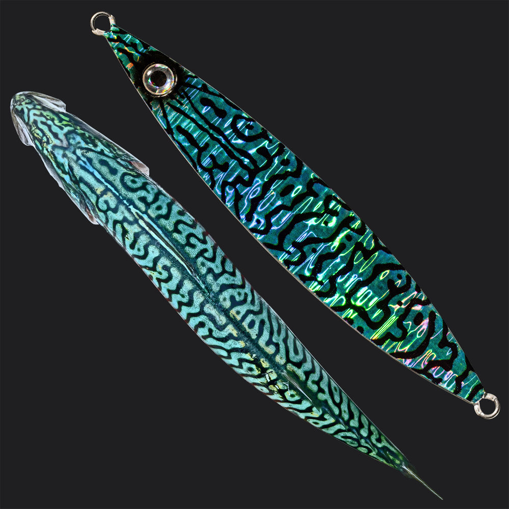 Fish Nugz SLAYER Slow Pitch Jig with Real Mackerel & Baitfish Designs ...
